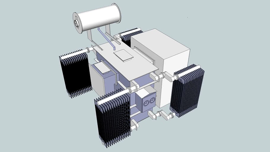 4MVA Transformer with LV Panel 3d model
