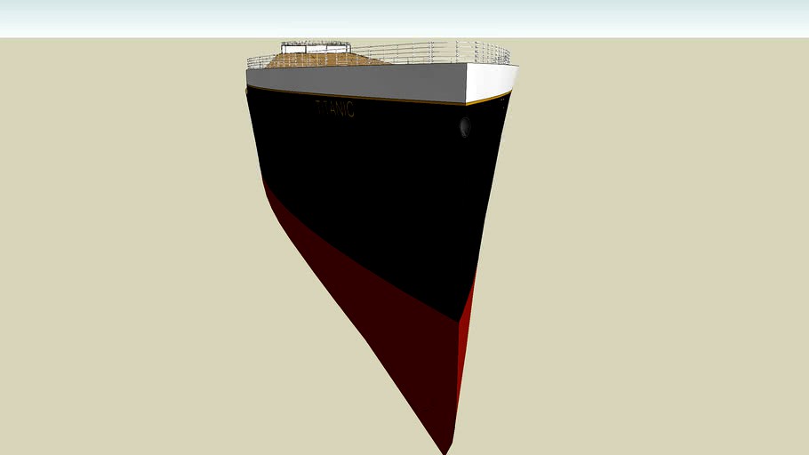 titanic hull 3d model