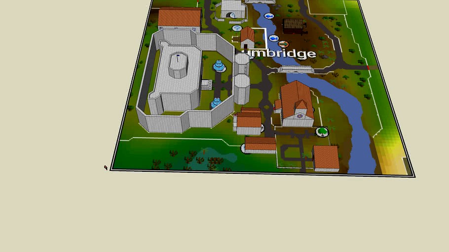 Runesscape 3-D Lumbridge 3d model