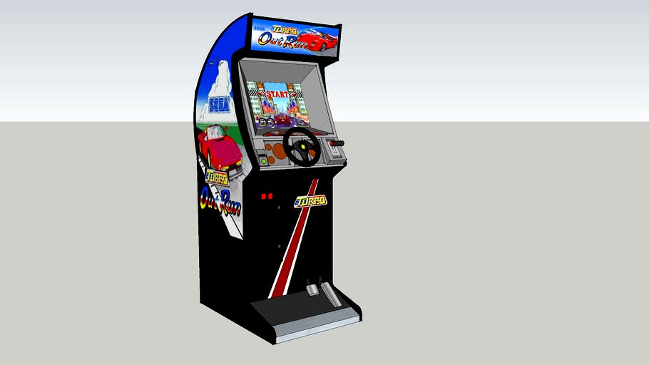 Turbo Outrun arcade game 3d model