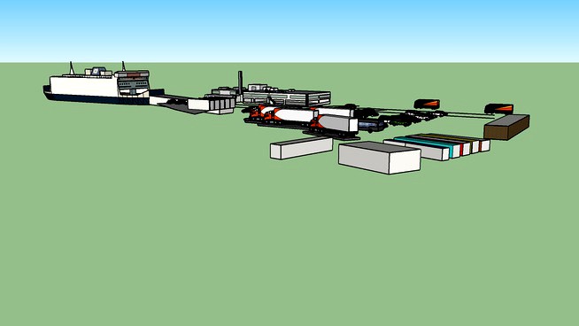 IOW Ferry Terminal At Portsmouth 3d model