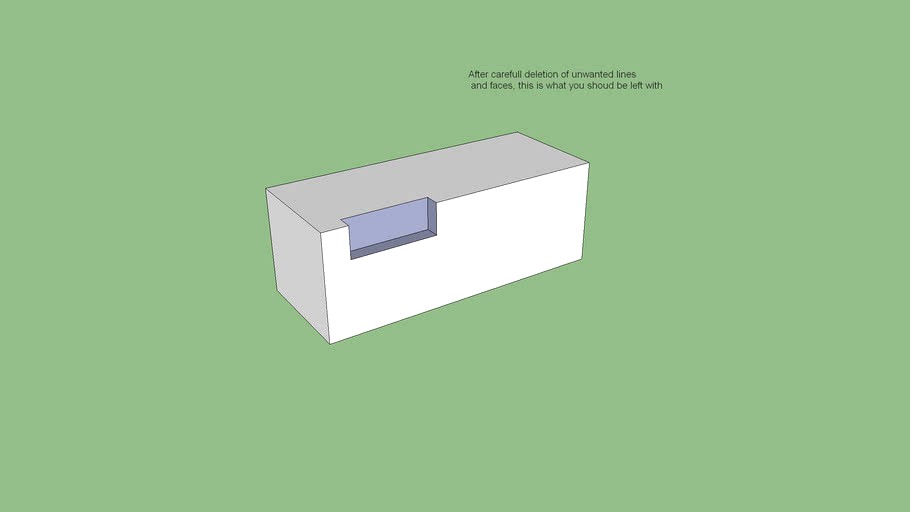Simple intersect tutorial 3d model