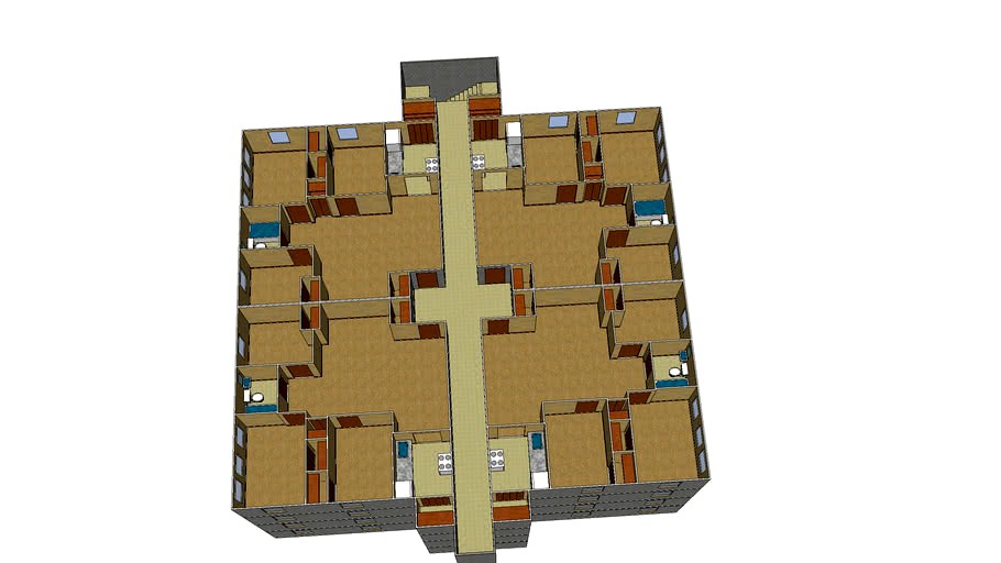 Small Apartment Building 3d model
