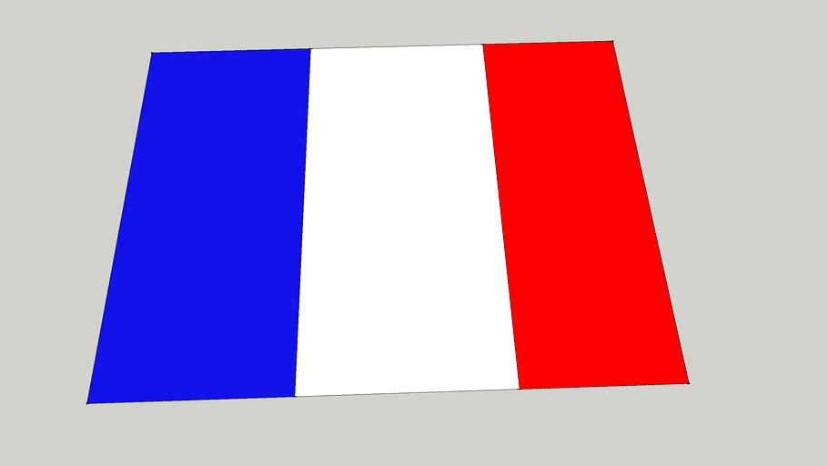 french flag 3d model