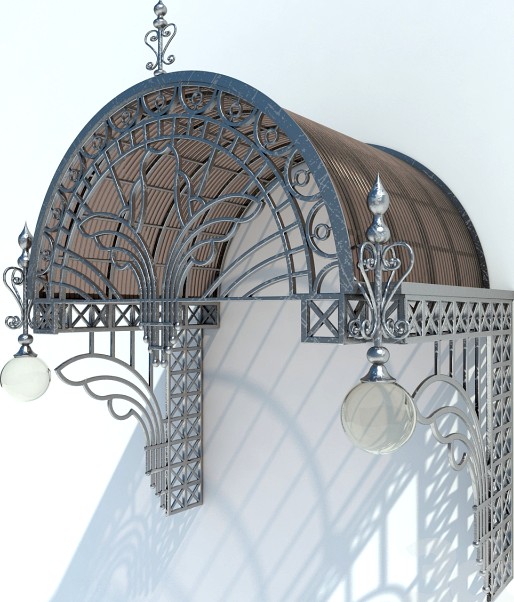 FORGED VISOR (FOR ROUND DOOR) 3d model