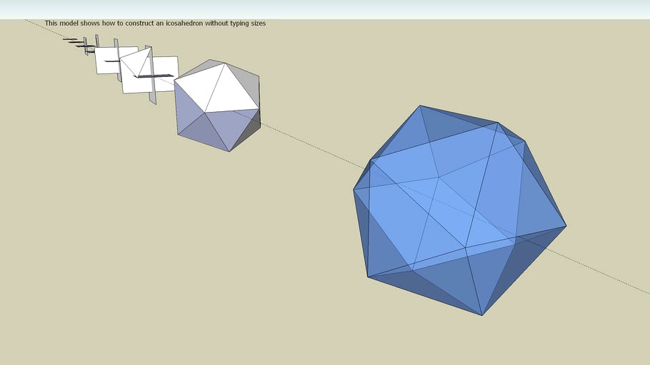 Icosahedron Construction - How to - Tutorial 3d model
