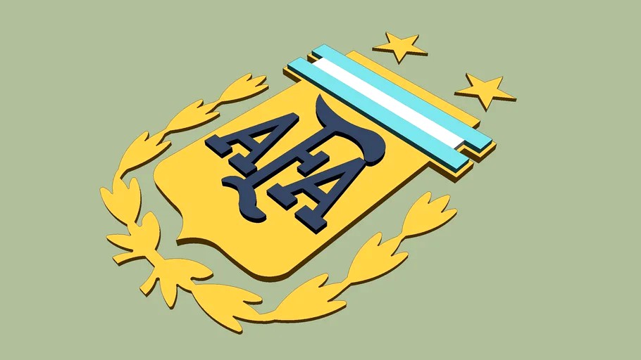 Escudo de AFA (Amarillo) en 3D – By nahu model