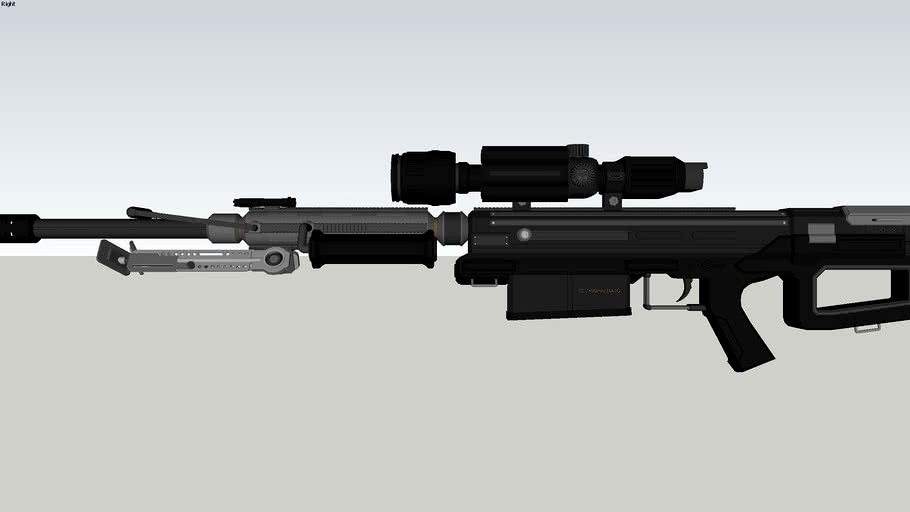 SRS99D-S2 AM Sniper Rifle Custom 3d model