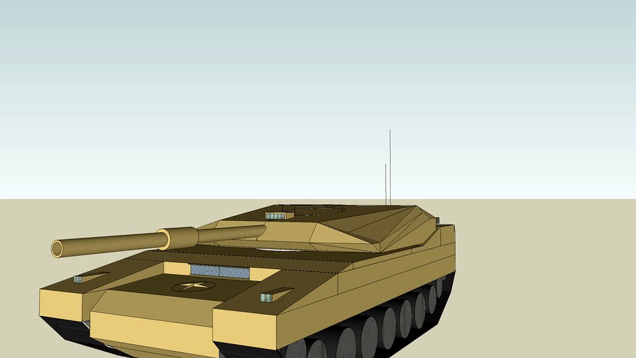 M1 Abrams Without armour* 3d model