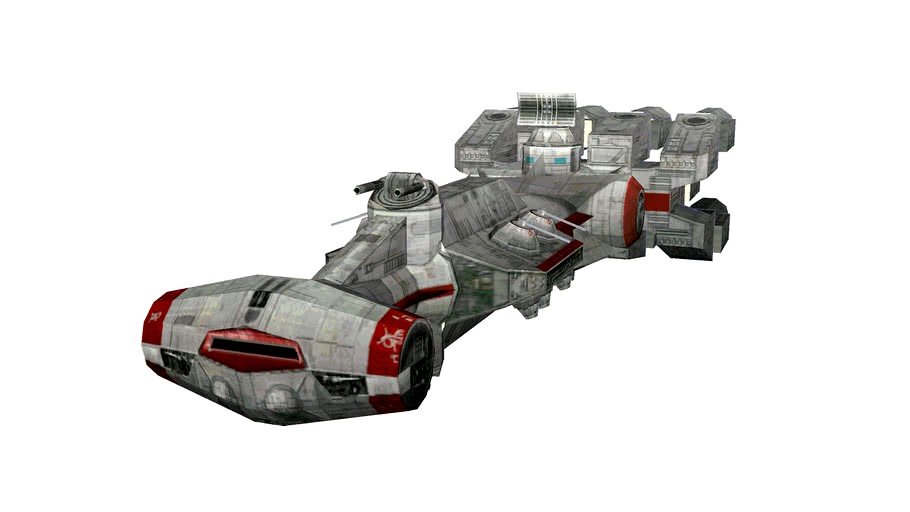 STAR WARS corellian corvette-conversion to skp from www xwaupgrade 3d model