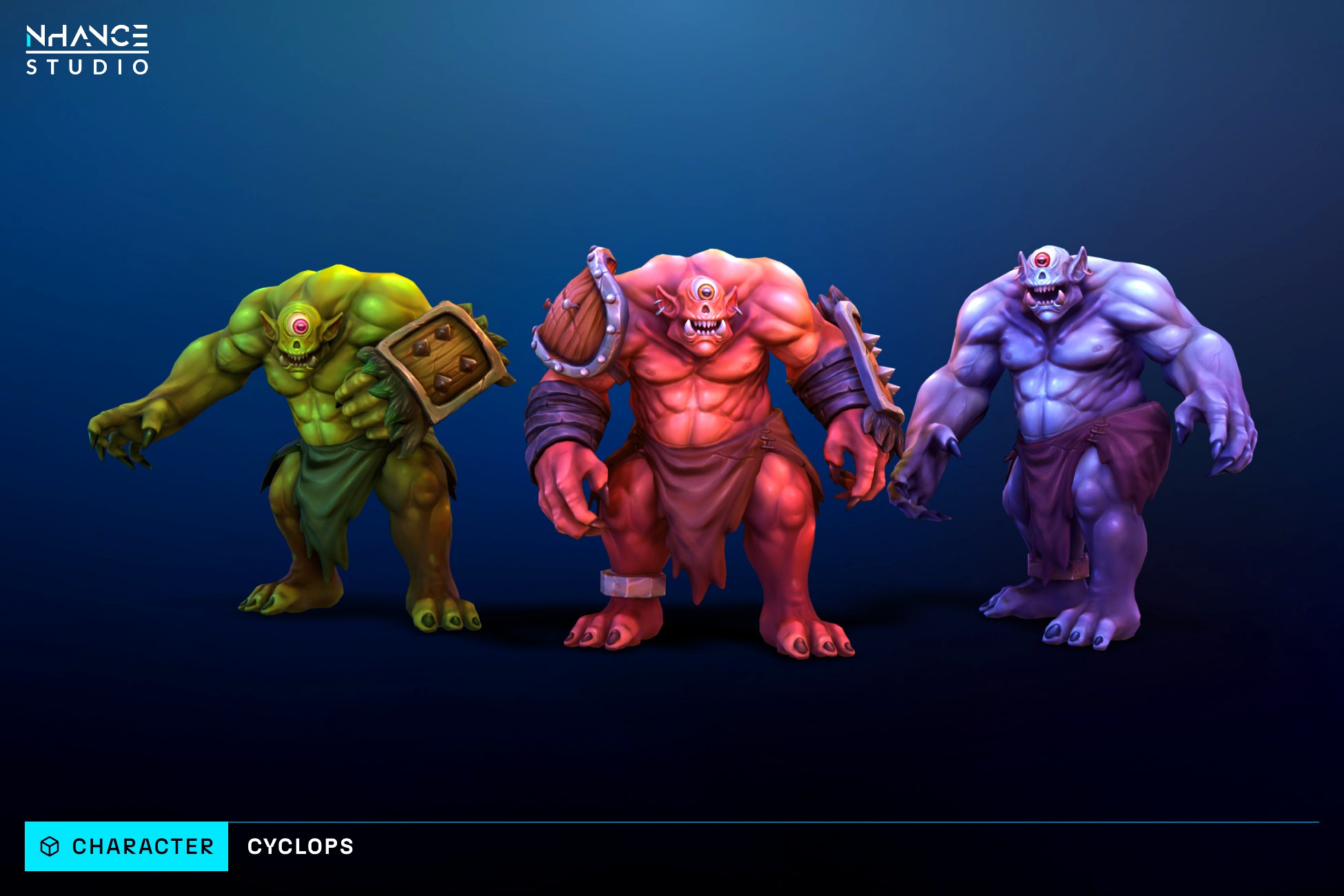 Modular Fantasy Stylized Cyclops Hero 3d model