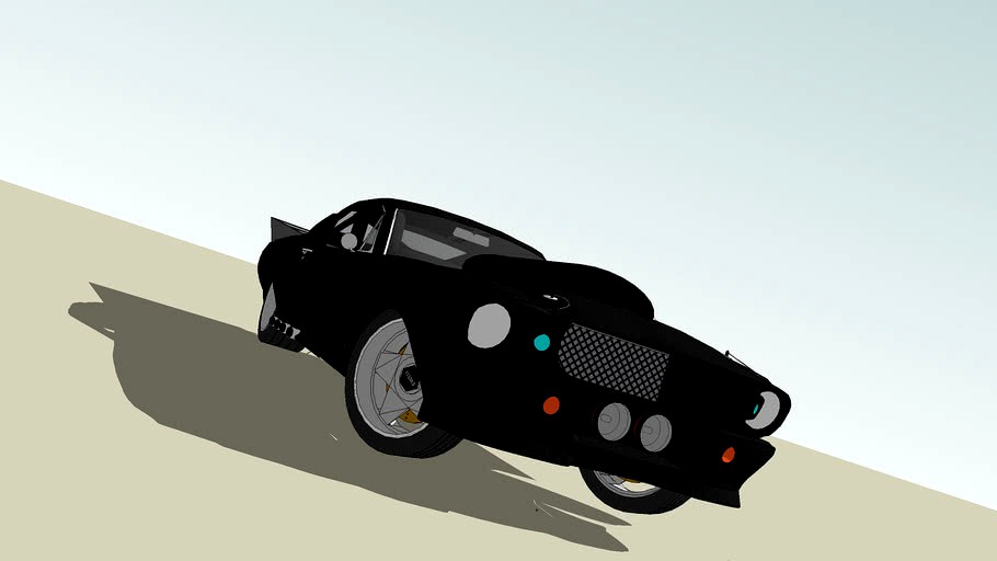 Shelby GT500 funny car 3d model
