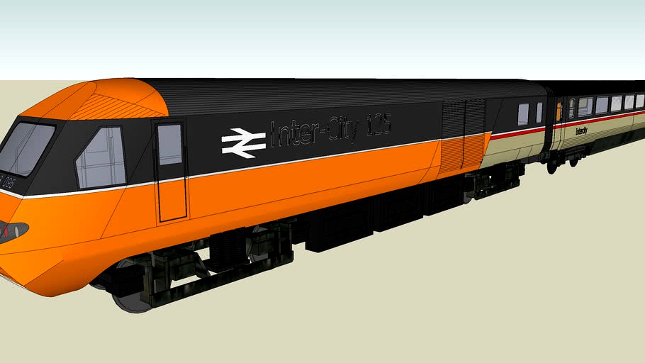 Intercity 125 in Intercity Colours 3d model