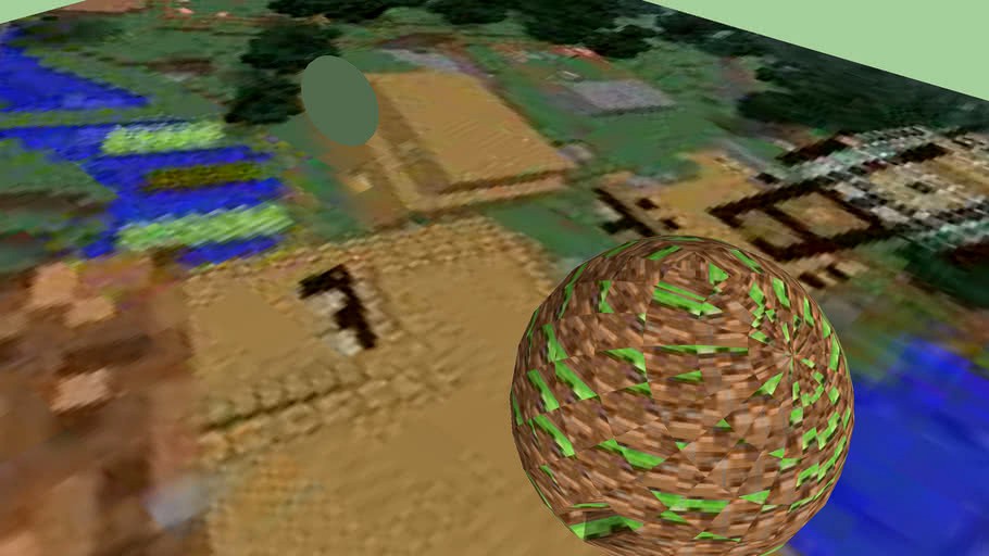 Minecraft planet 3d model