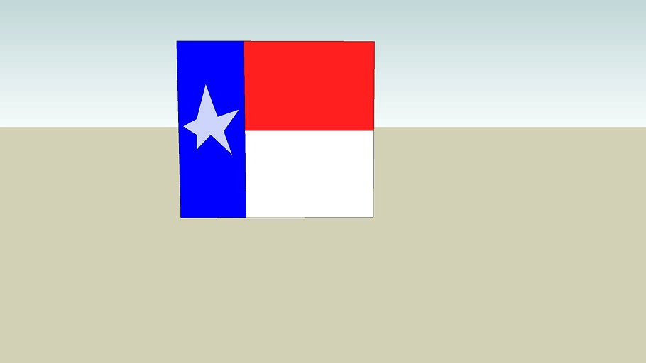 Texas flag 3d model