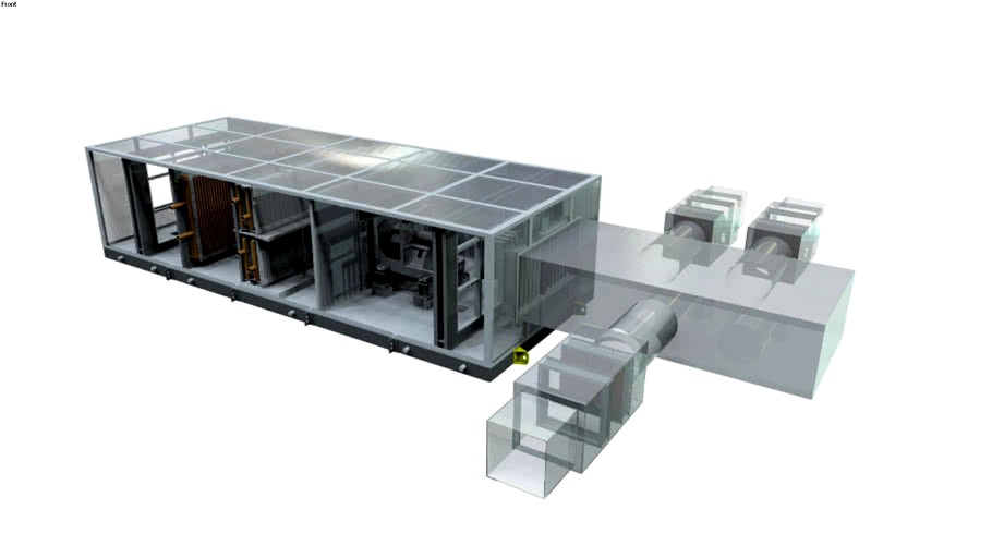 Basic Model of Rendered Air Handler With VAV Boxes 3d