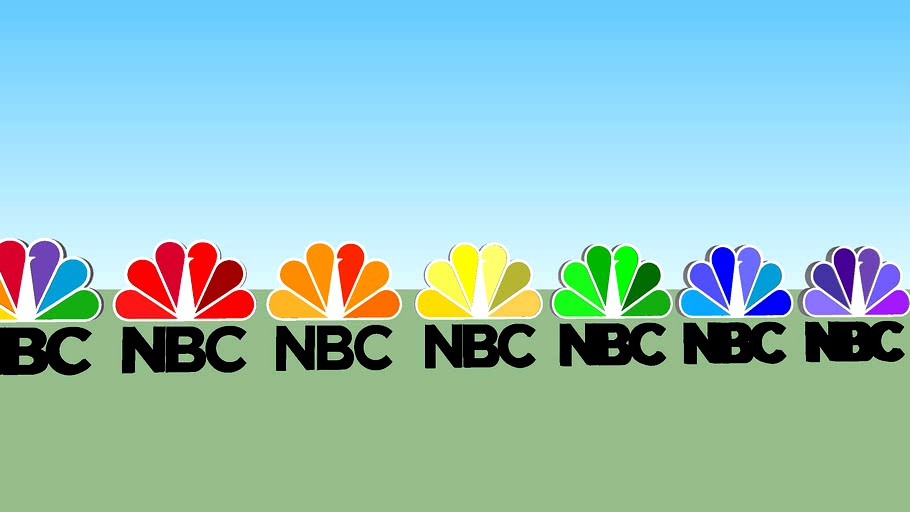 NBC Colored Peacocks 3d model