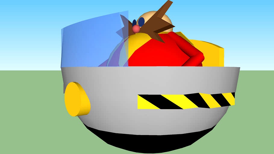 Dr. Eggman in the Eggmobile 3d model