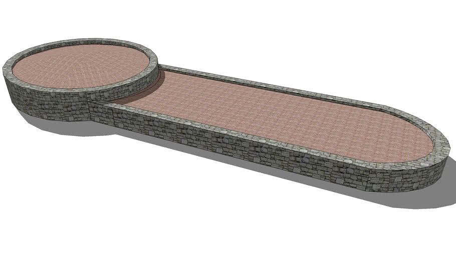 raised planting bed 3d model
