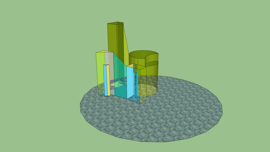 Translucent Building -2- 3d model