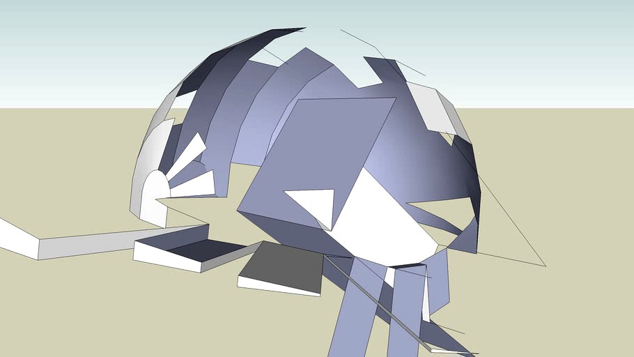 a destroied (and exploded) iglue 3d model