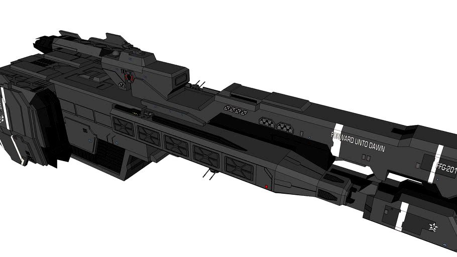 UNSC Forward Unto Dawn (FFG-201) - Halo 3/4 3d model