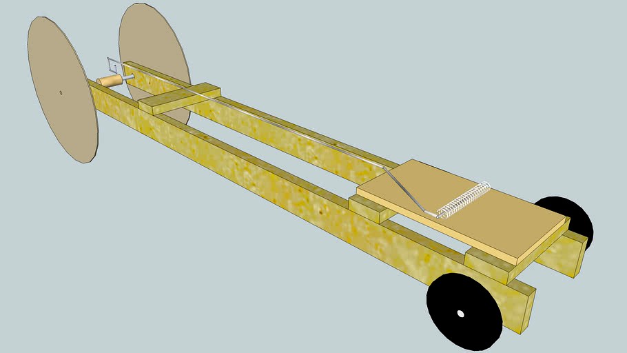Mousetrap Race Car 3d model