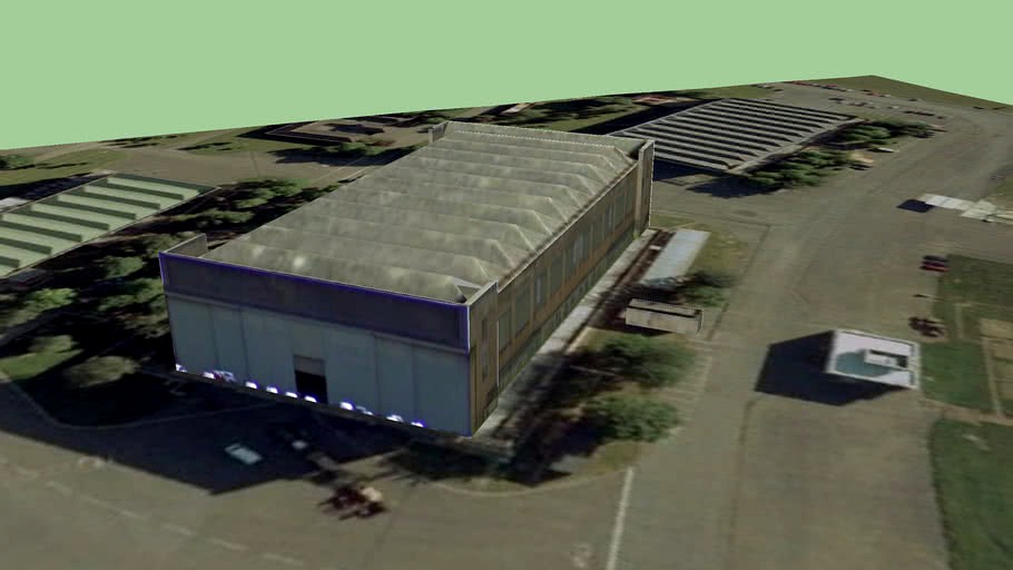 1934 C Type Hangar, South Cerney Airfield, Gloucestershire 3d model