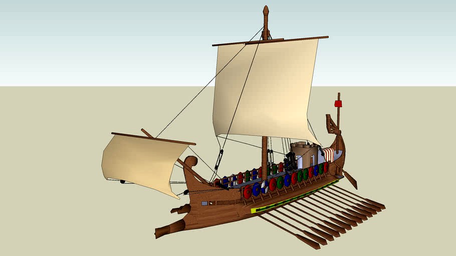 roman ship 3d model