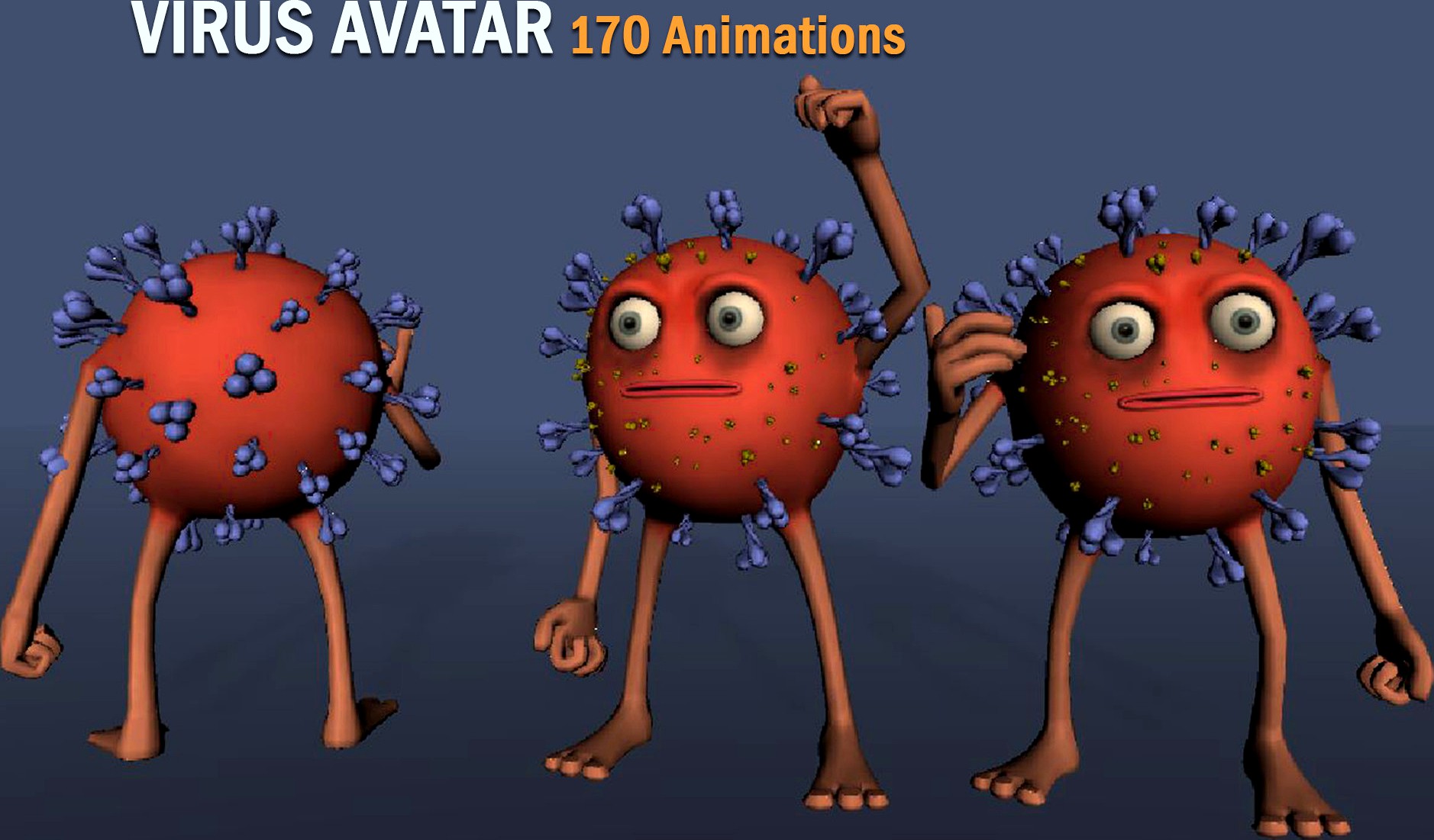Virus Animation pack 3d model
