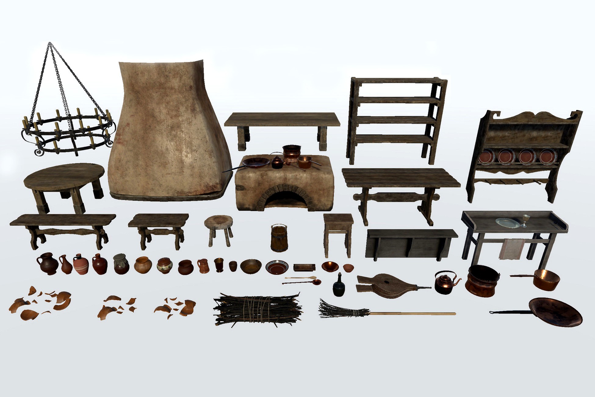 Medieval Kitchen 3d model