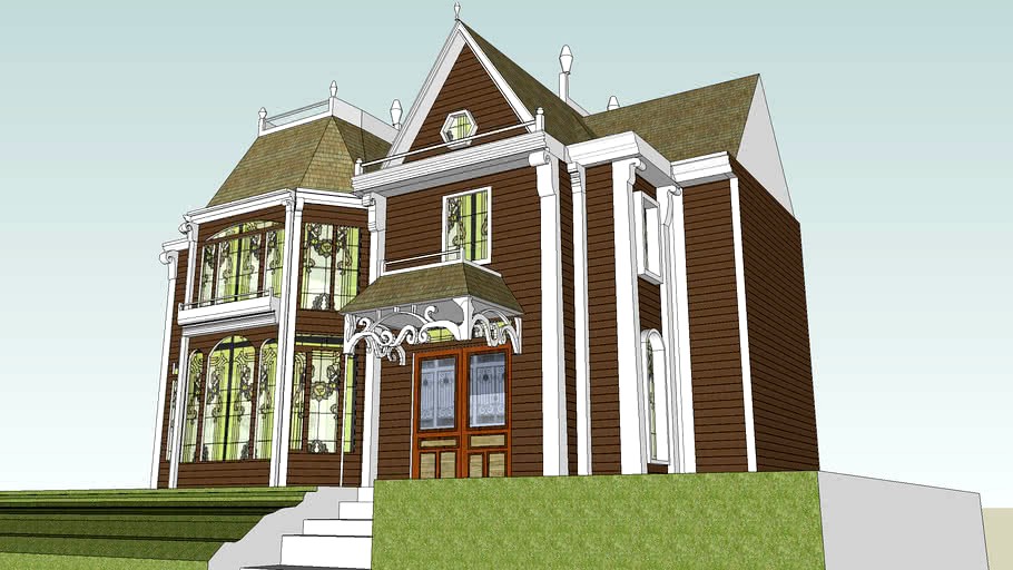 victorian house style 3d model