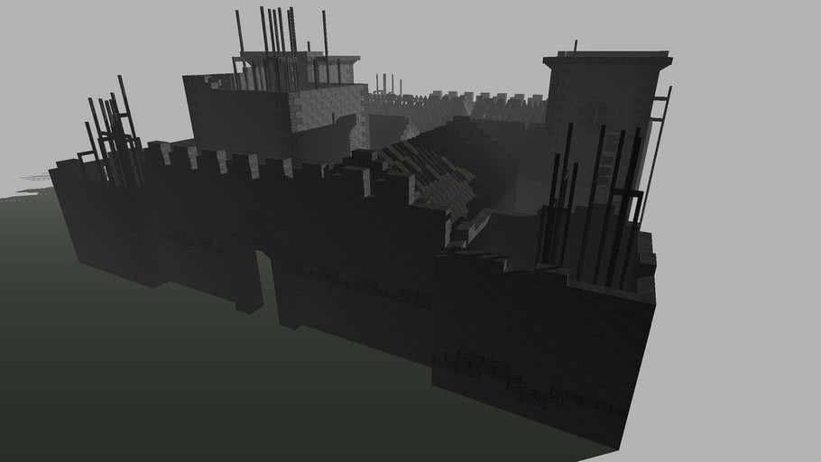 Castle Construction Animation 3d model