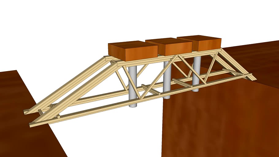 Basswood Bridge for the International Bridge Competition 3d model