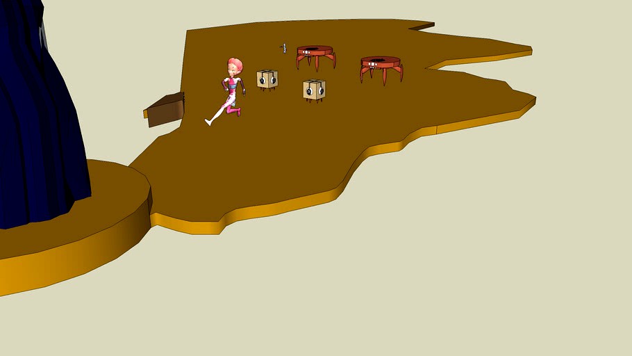 code lyoko. sector del desierto 3d model