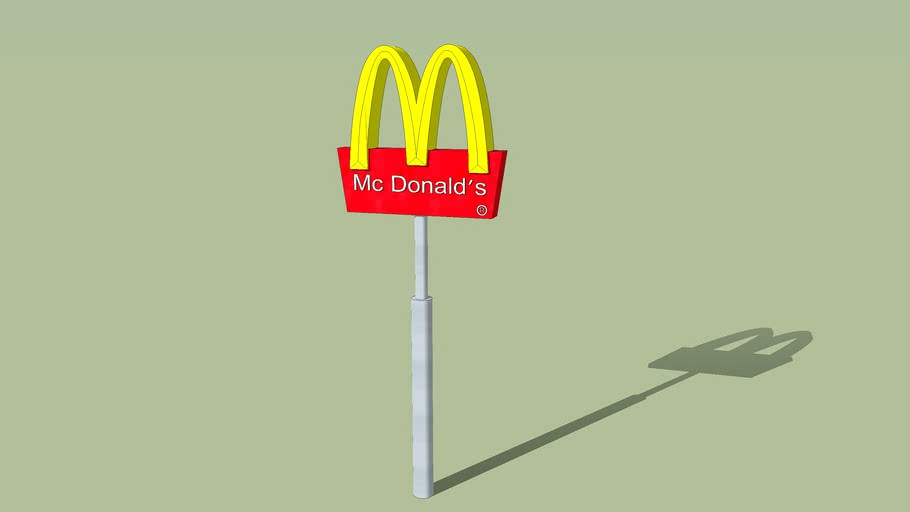 McDonald's Sign 3d model