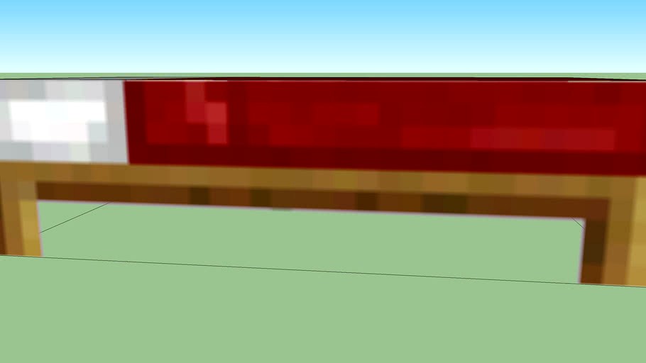 Minecraft bed 3d model