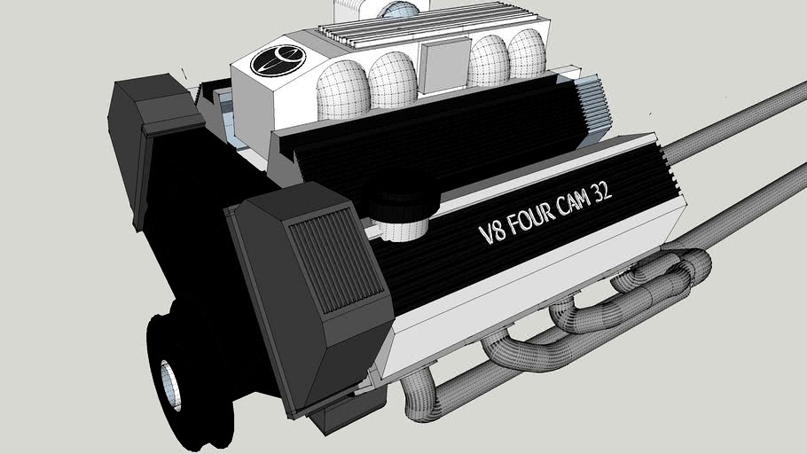 1uz-fe v8 3d model