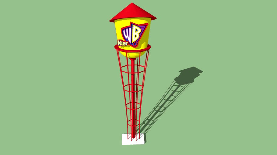 Kids' WB Water Tower (1999-2001 Backlot era) 3d model