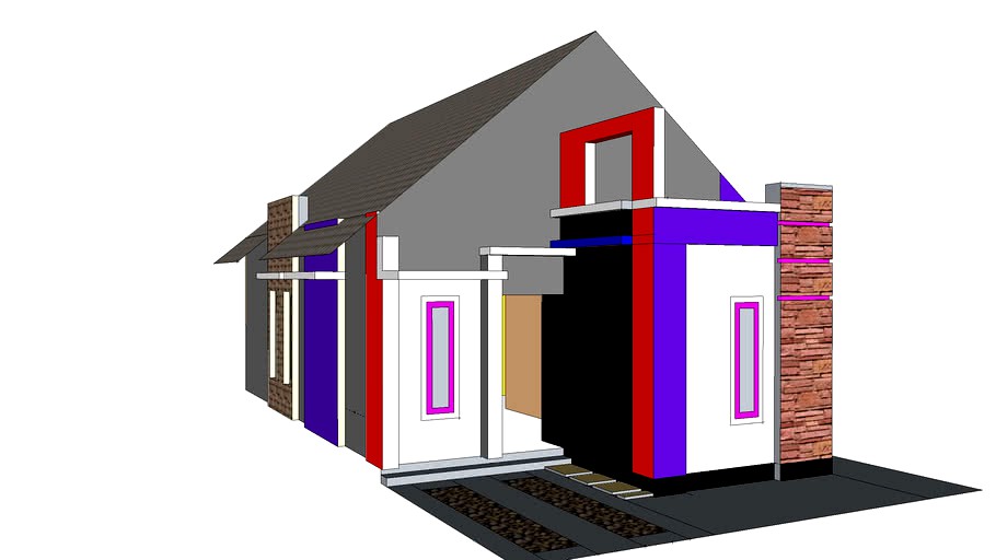 Sket Arcitektur Minimalis 3d model