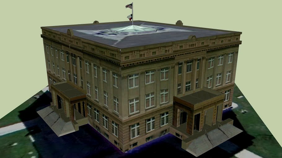 Old Brownsville Courthouse 3d model