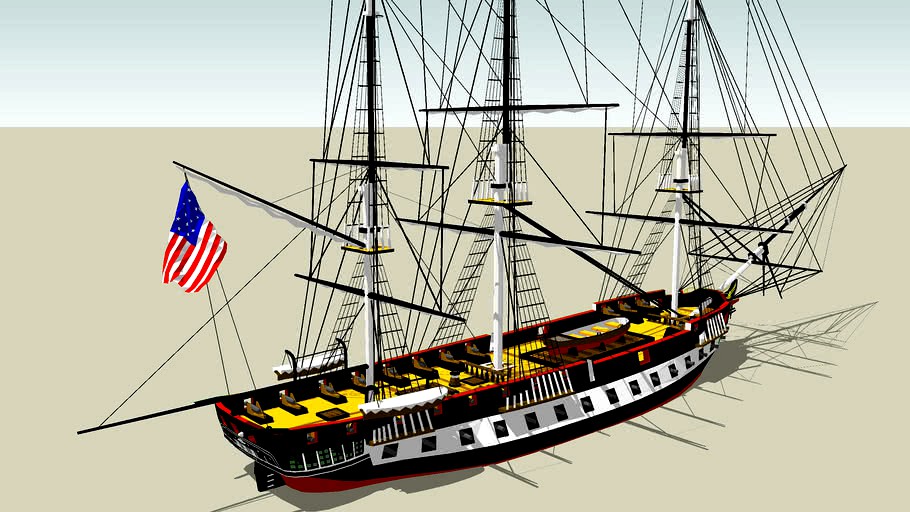 USS Constitution 3d model