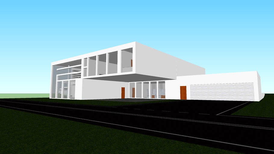 Extreme modern house 3d model