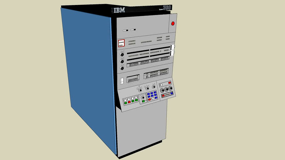 IBM system/360 mainframe computer CPU 3d model