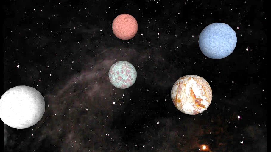 Random planets / moons 3d model
