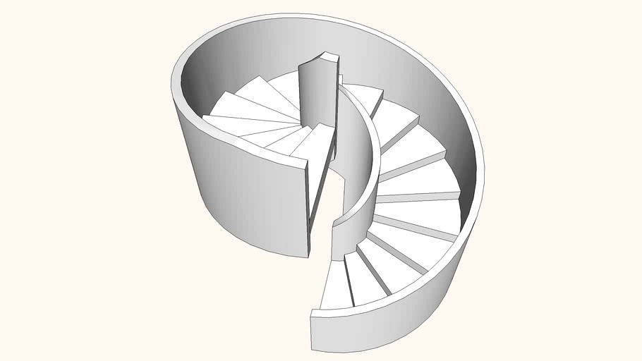 helicoidal staircase 3d model