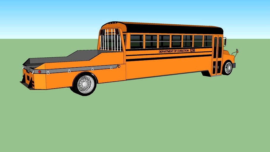 School bus Hauler 3d model