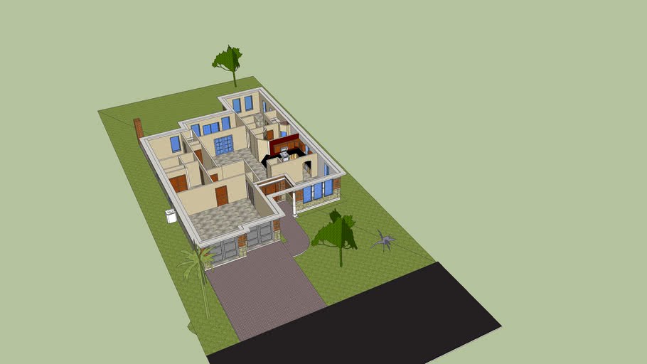 small house plans 3d model