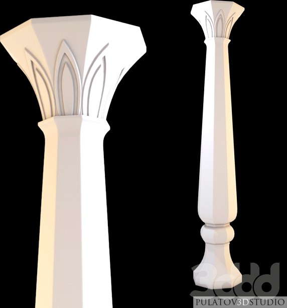 Arabian column 3d model