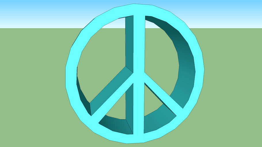 peace sign 3d model